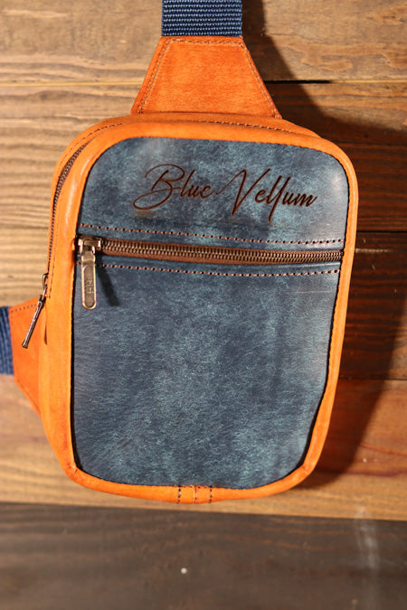 NO .78 | CROSSBODY BAG "BLUE & BROWN"